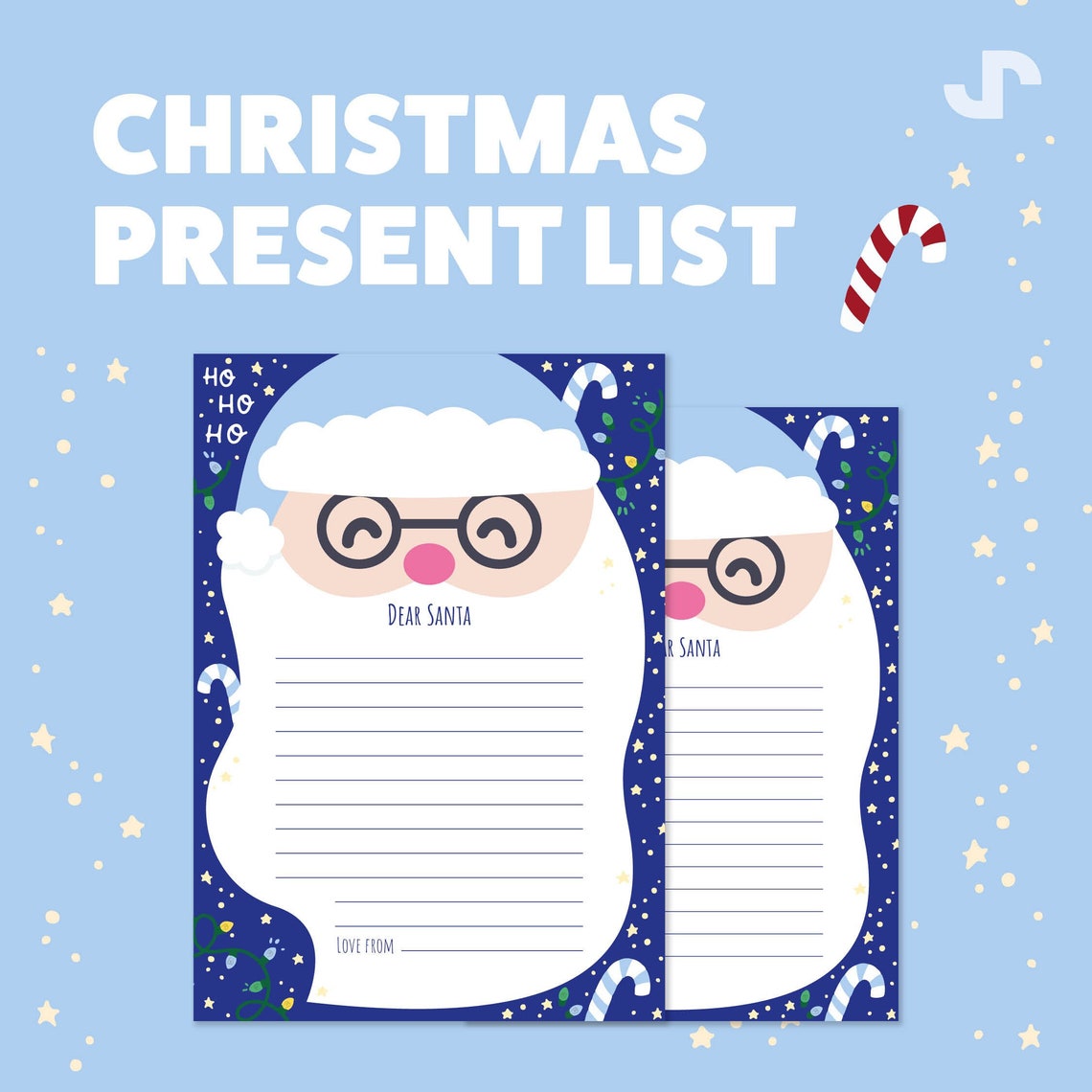 Letter to Santa, Printable Letter to Santa, Christmas Present List ...