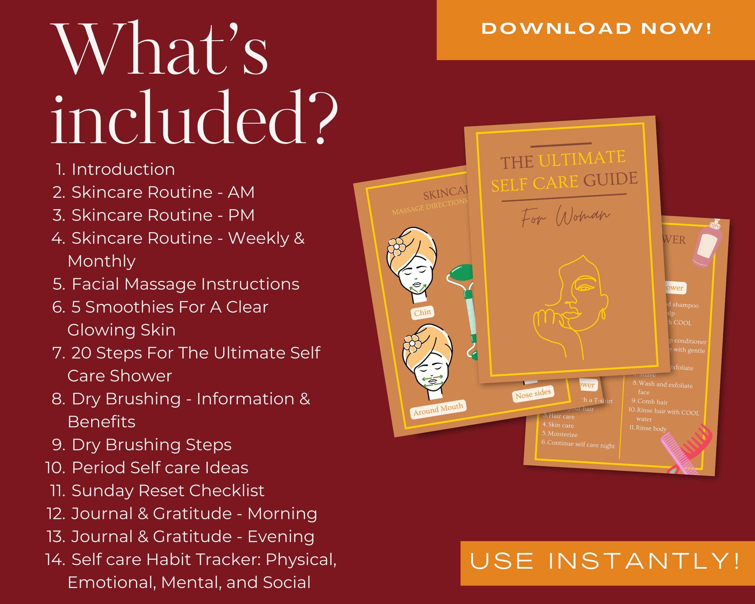 The Ultimate Self Care Guide, Self Care Gift, Selflove, Self Care, Self ...