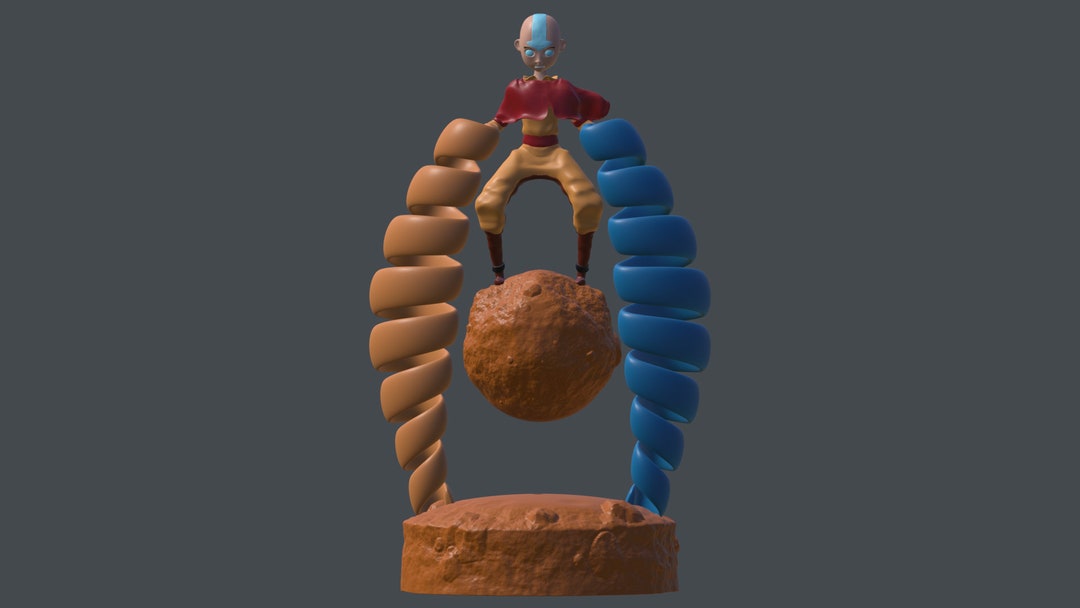 STL 3D printing model of Aang the Avatar. - Etsy Portugal