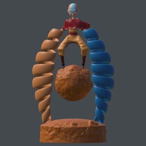 STL 3D Printing Model of Aang the Avatar. - Etsy