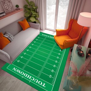 American Football Field Printed Area Rug Gift for American Football ...