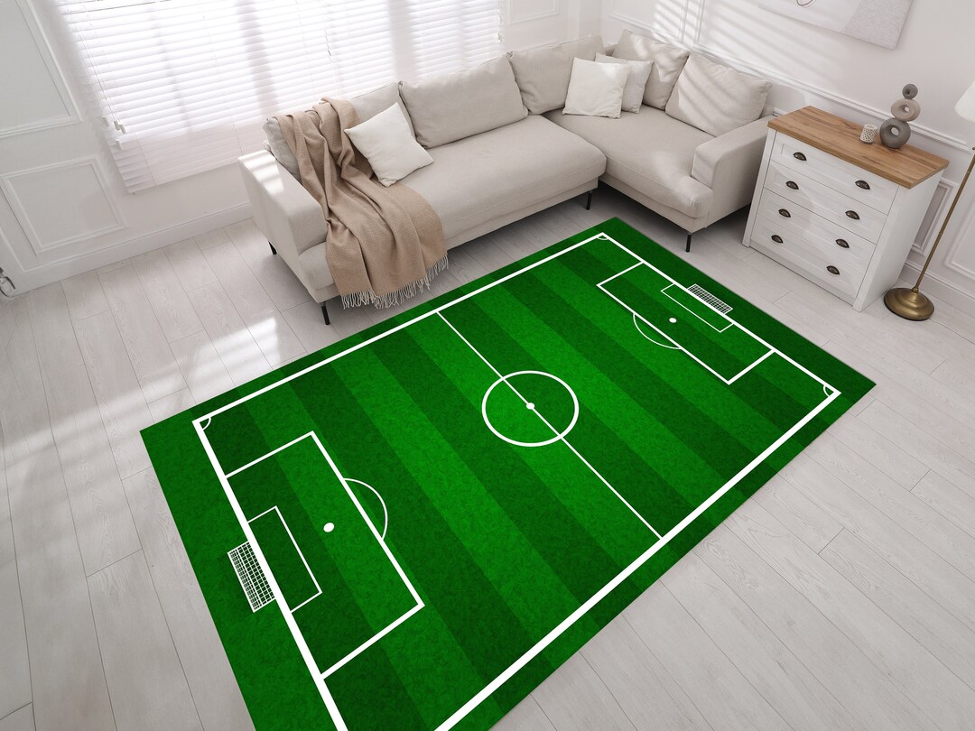 Football Rug, Soccer Field Rug, Soccer Field Area Rug, Gift for ...