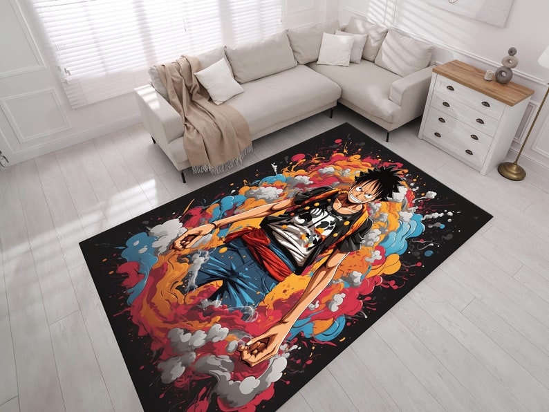 Monkey D Luffy Rug, One Piece Rug, One Piece Carpet, Anime Rug, Anime ...