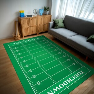 American Football Field Printed Area Rug Gift for American Football ...