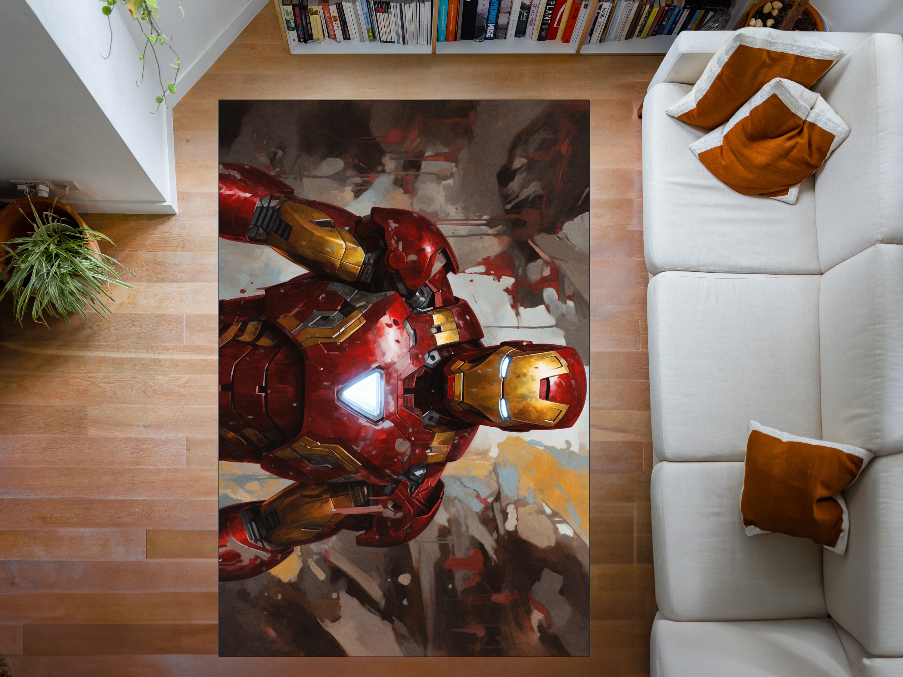 Iron Man Rug, Superhero Rug, Cartoon Rug, Custom Rug, Outdoor Rug ...