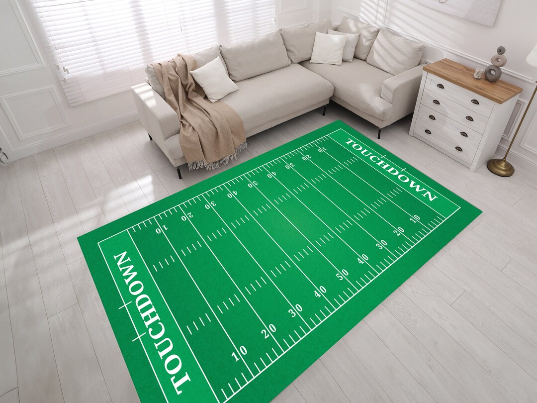 American Football Field Printed Area Rug Gift for American Football ...