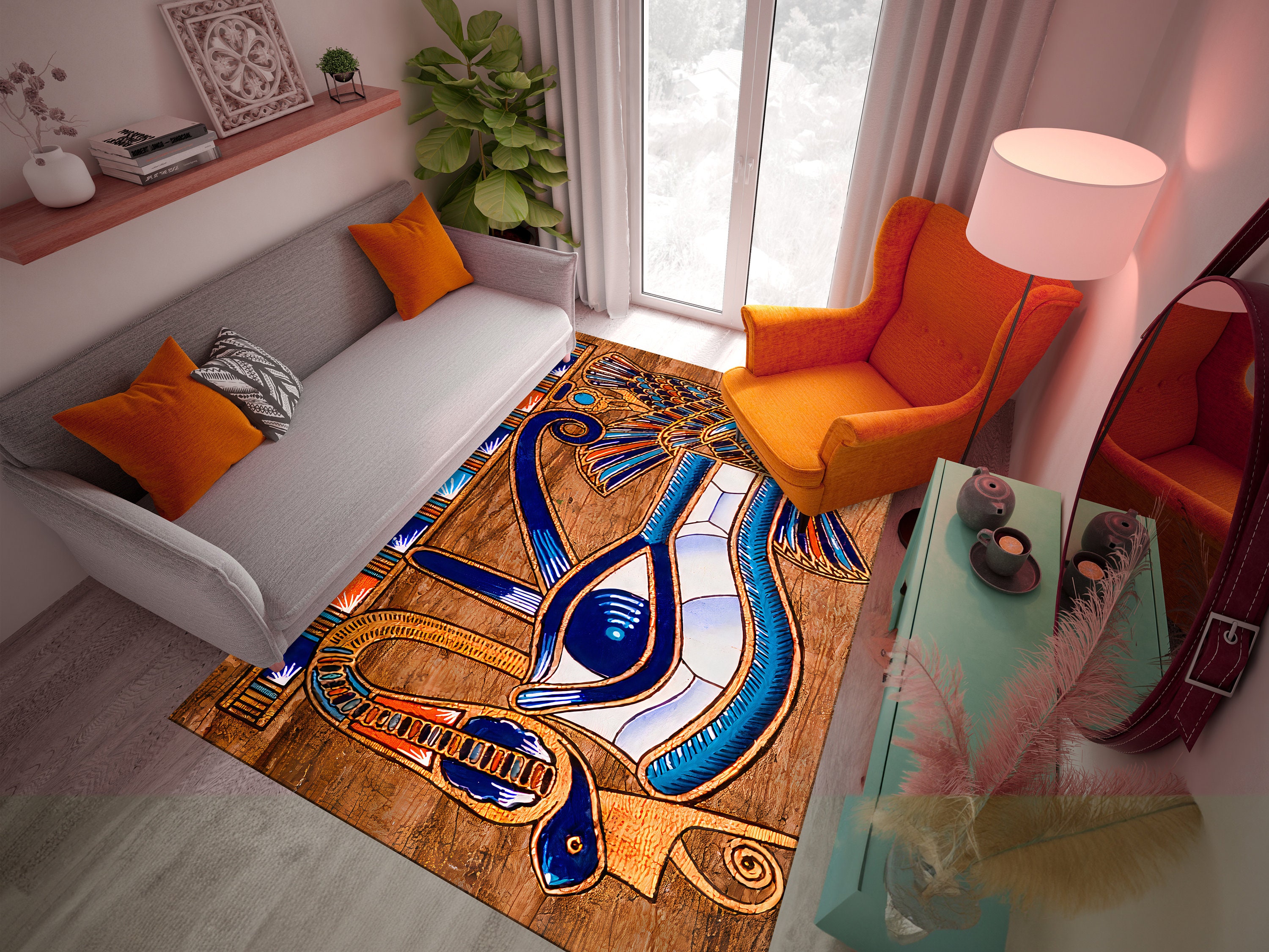 Eygpt Mythological Symbol Horus Eye, Eye of Ra Rug, Eye of Horus ...