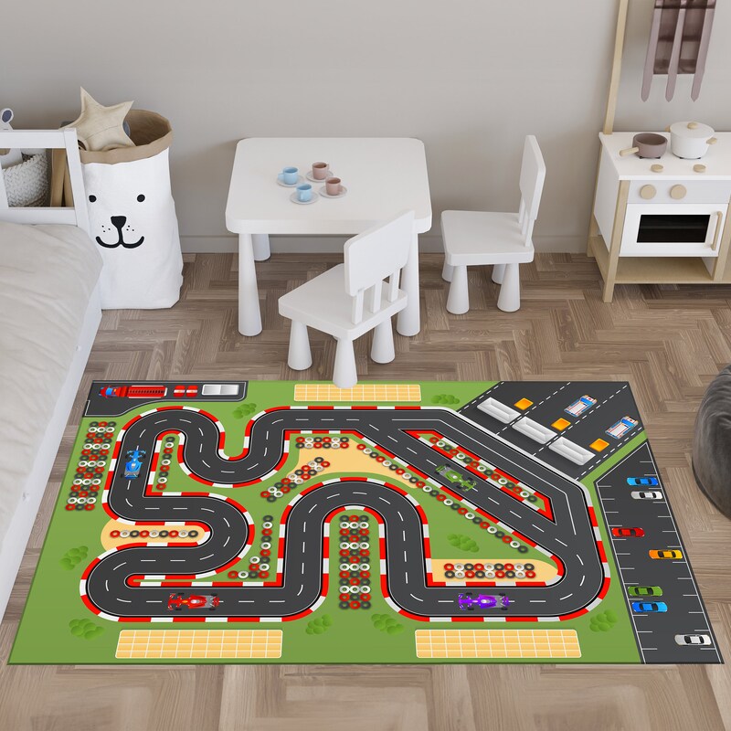 Race Track Rug - Etsy