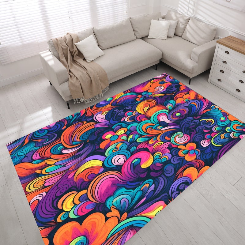 Trippy Rug - Etsy