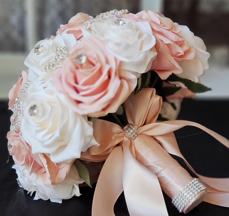 Blush/ Ivory Quinceañera Ramos, Bouquet, Blush and Ivory Flowers ...