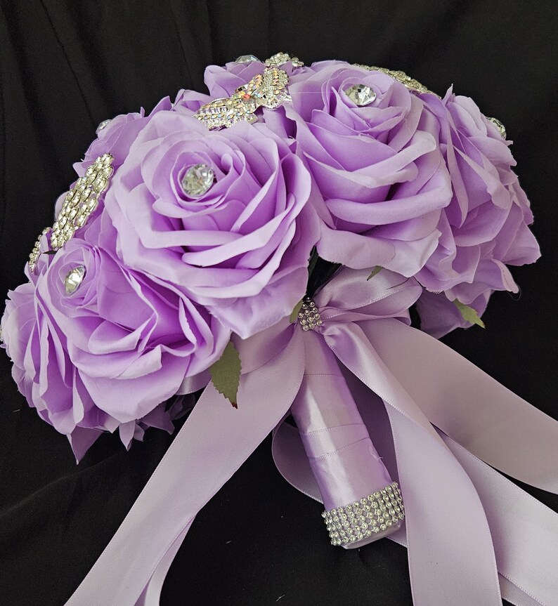 Lavender /silver Quinceañera/ Sweet 16, Ramos, Bouquet, Lilac Flowers ...