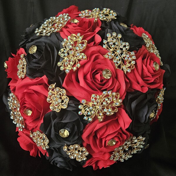 Red and Black Quinceanera Ramos - Etsy
