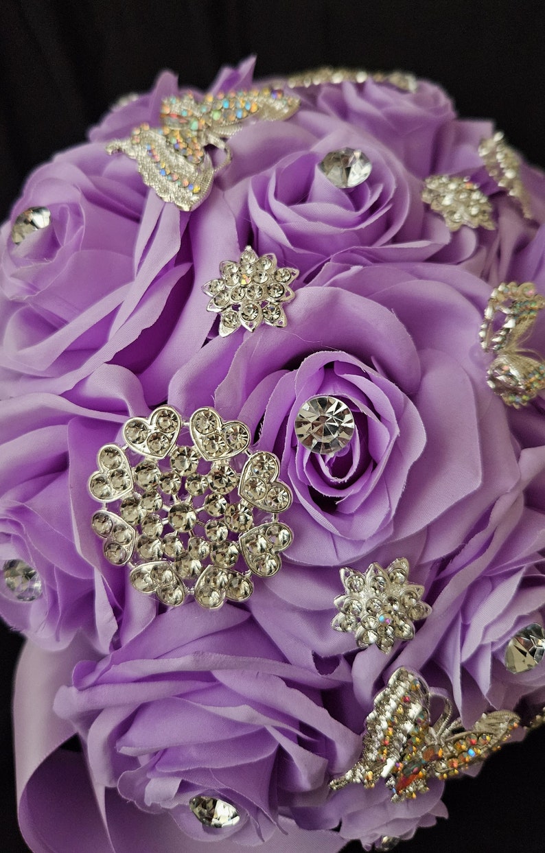 Lavender /silver Quinceañera/ Sweet 16, Ramos, Bouquet, Lilac Flowers ...