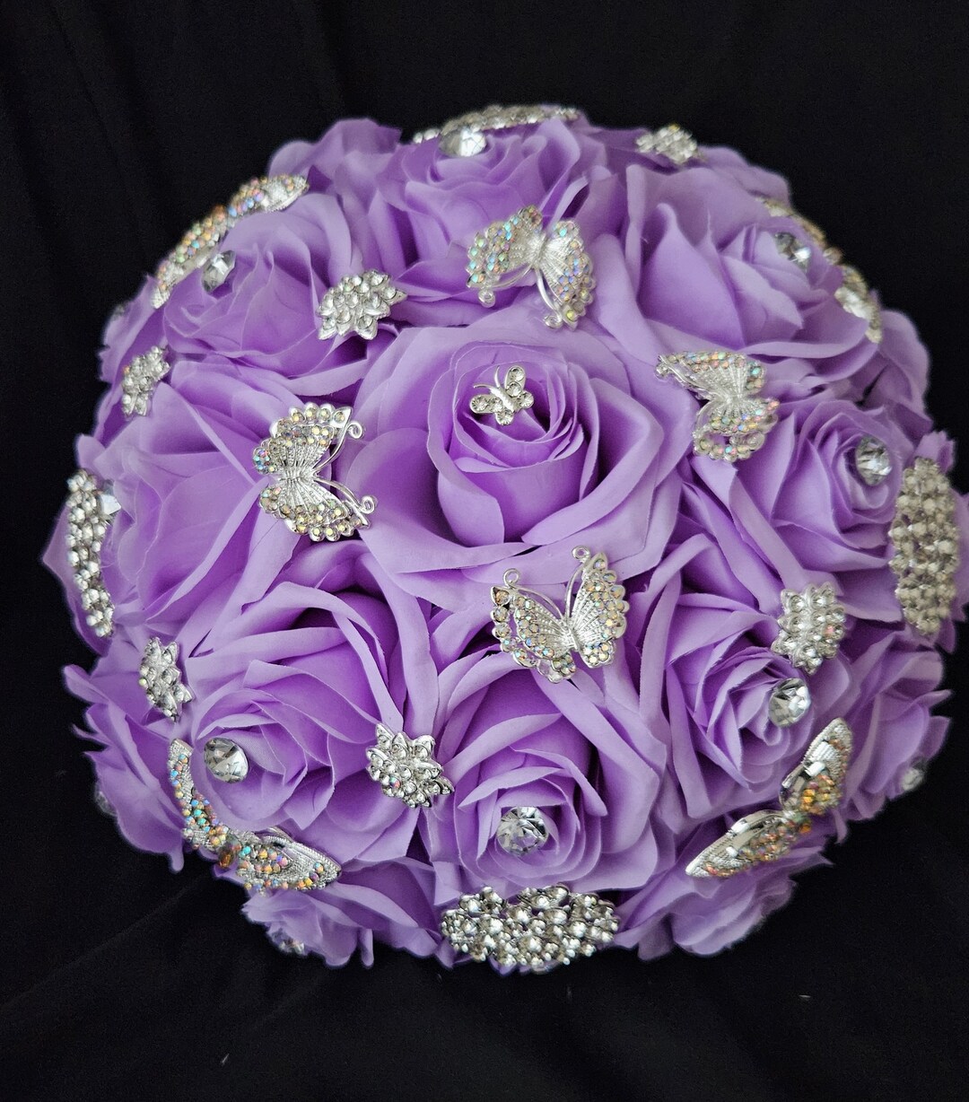 Lavender /silver Quinceañera/ Sweet 16, Ramos, Bouquet, Lilac Flowers ...