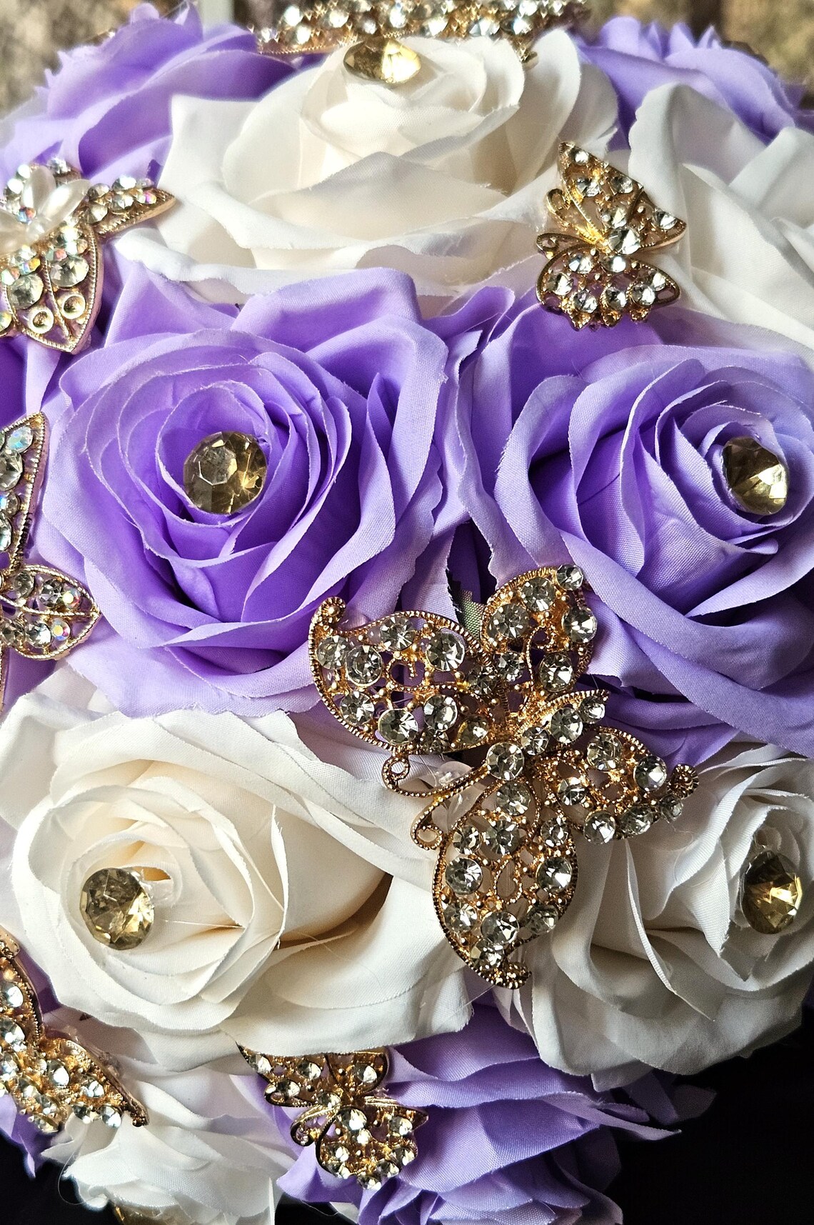 Lavender /ivory / Gold Quinceañera Ramos, Bouquet, Lilac and White ...