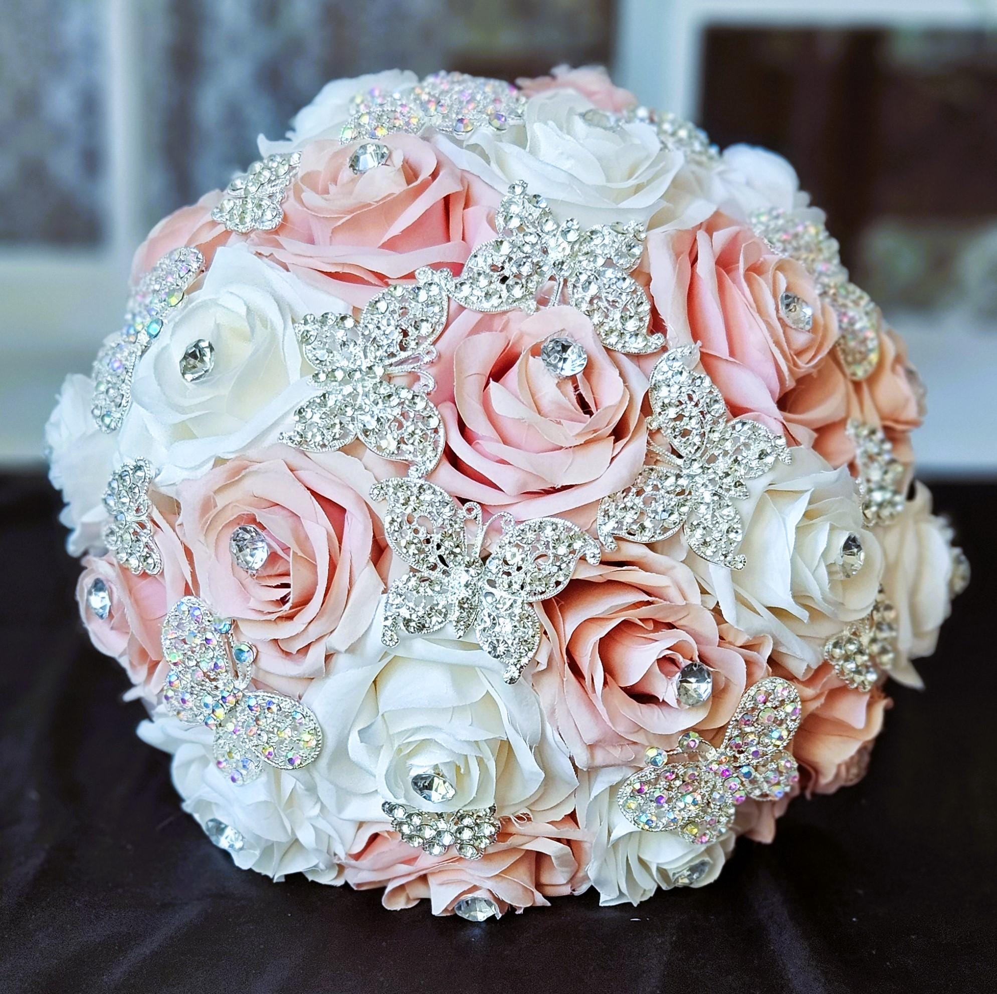 Blush/ Ivory Quinceañera Ramos, Bouquet, Blush and Ivory Flowers ...