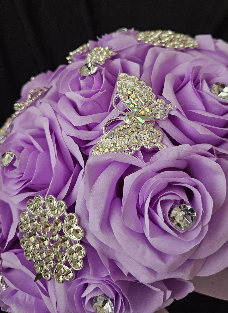 Lavender /silver Quinceañera/ Sweet 16, Ramos, Bouquet, Lilac Flowers ...