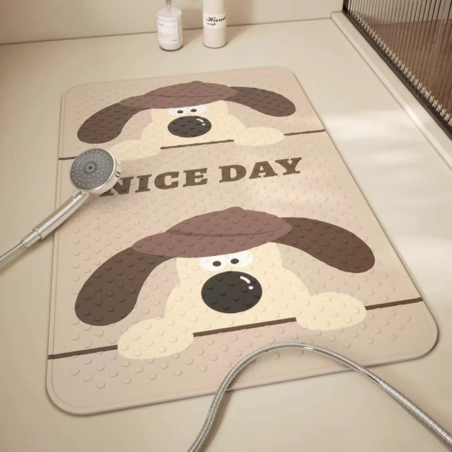 Cute Cartoon Bathroom Door Mat, Bath Mat, Non Slip Mat for Washroom ...