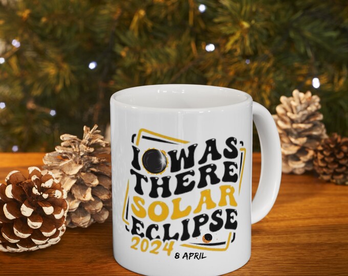 2024 Total Solar Eclipse Black Mug, Commemorative Solar Event Cup ...