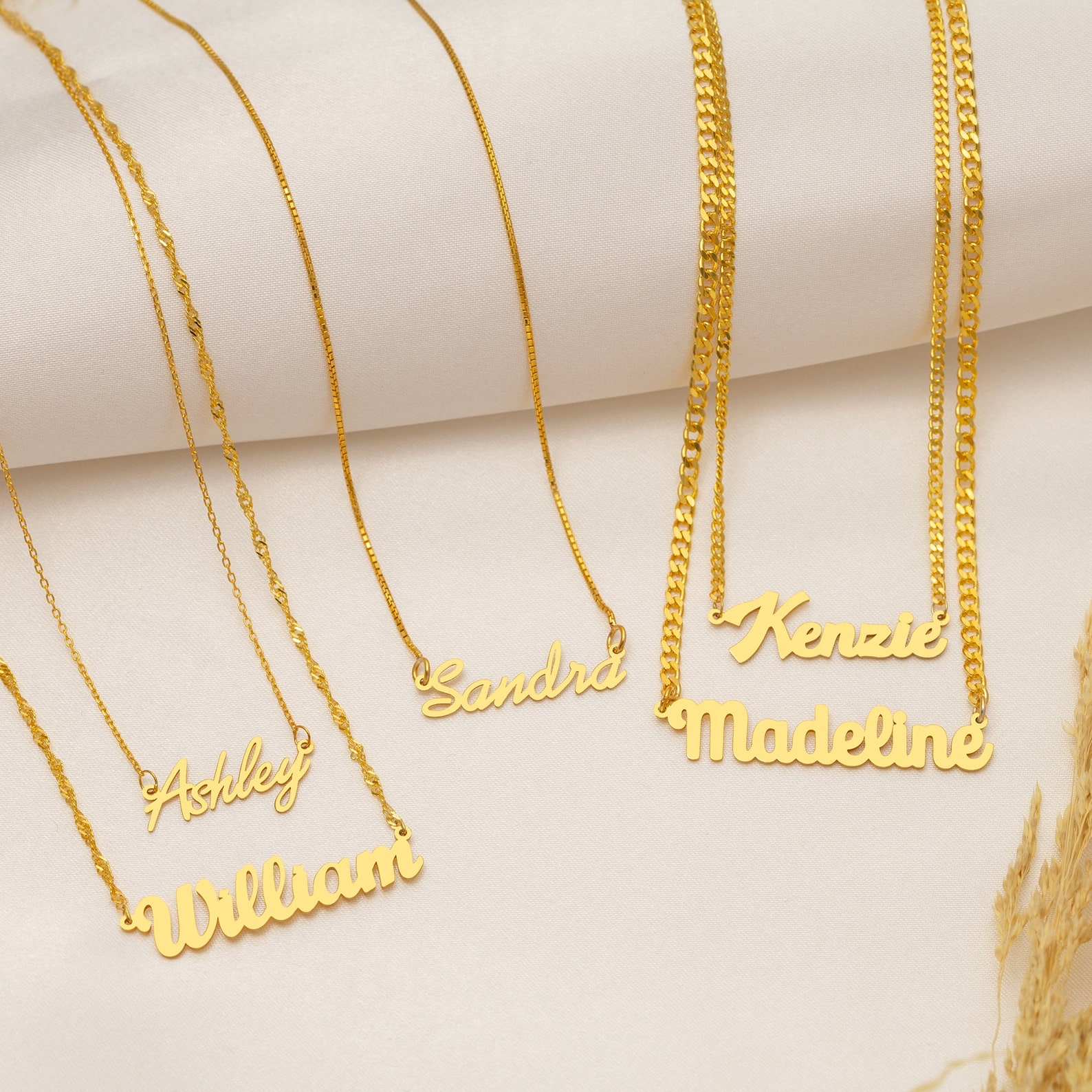 Gold Name Necklace • Name Necklace Gold • Custom Name Necklace ...