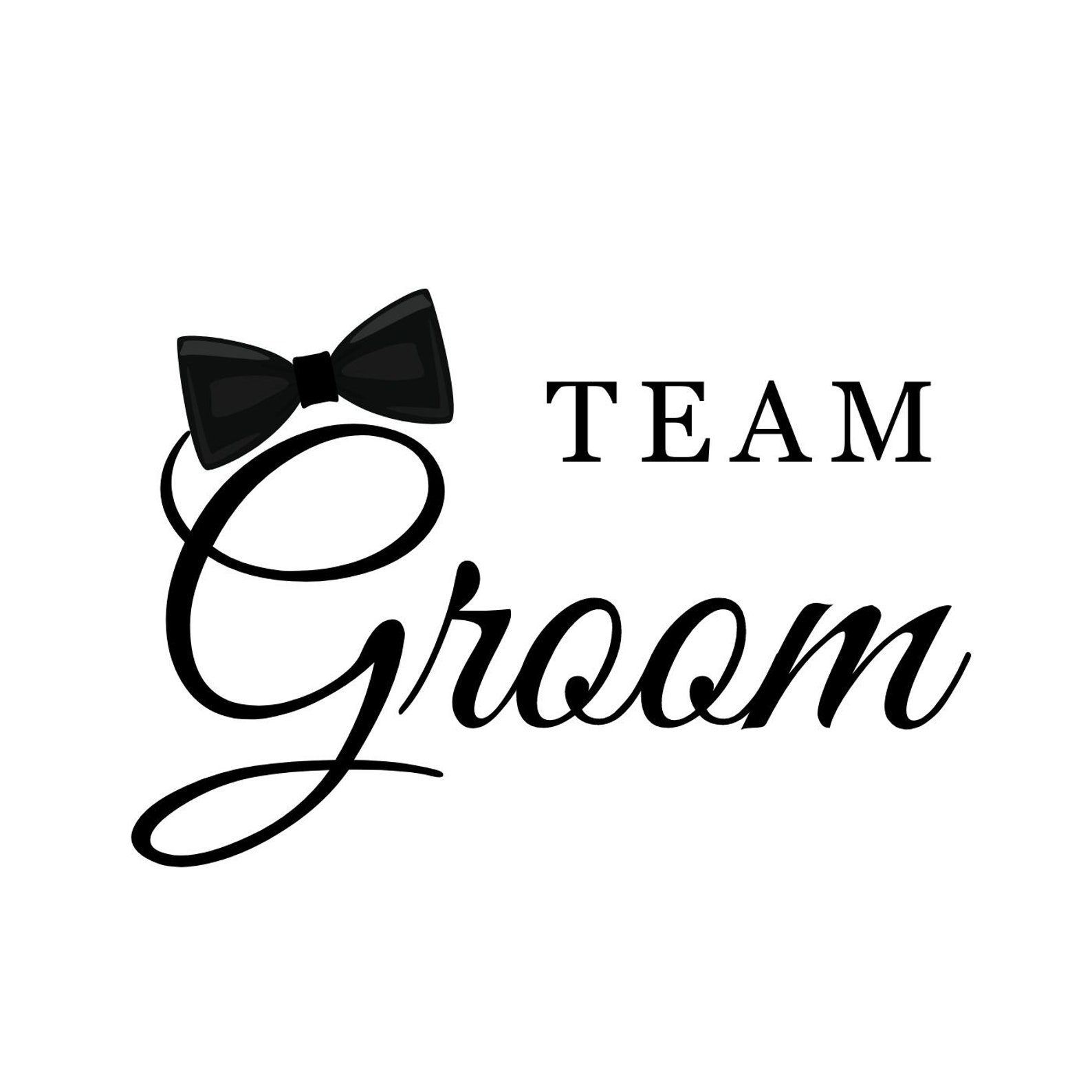 Team Bride & Team Groom Logos | Minimalist Design Canva Template ...