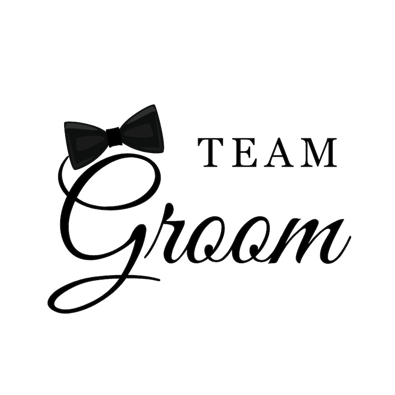 Team Bride & Team Groom Logos | Minimalist Design Canva Template ...