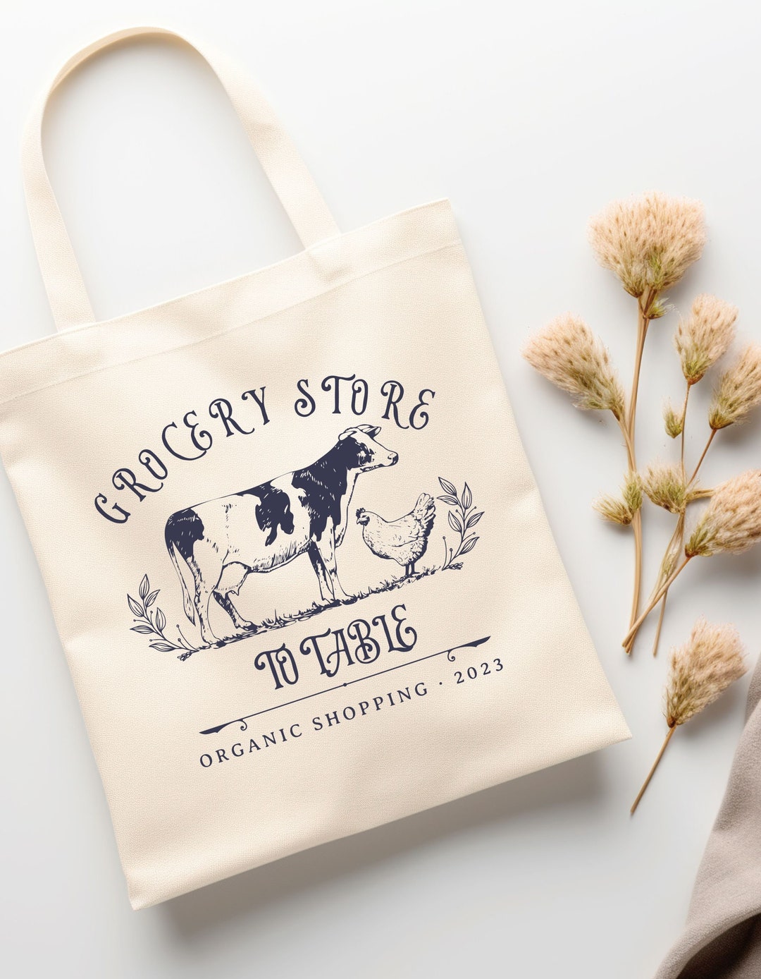 Grocery Store Tote, Grocery Store to Table Tote Bag, Farm to Table, Bag ...