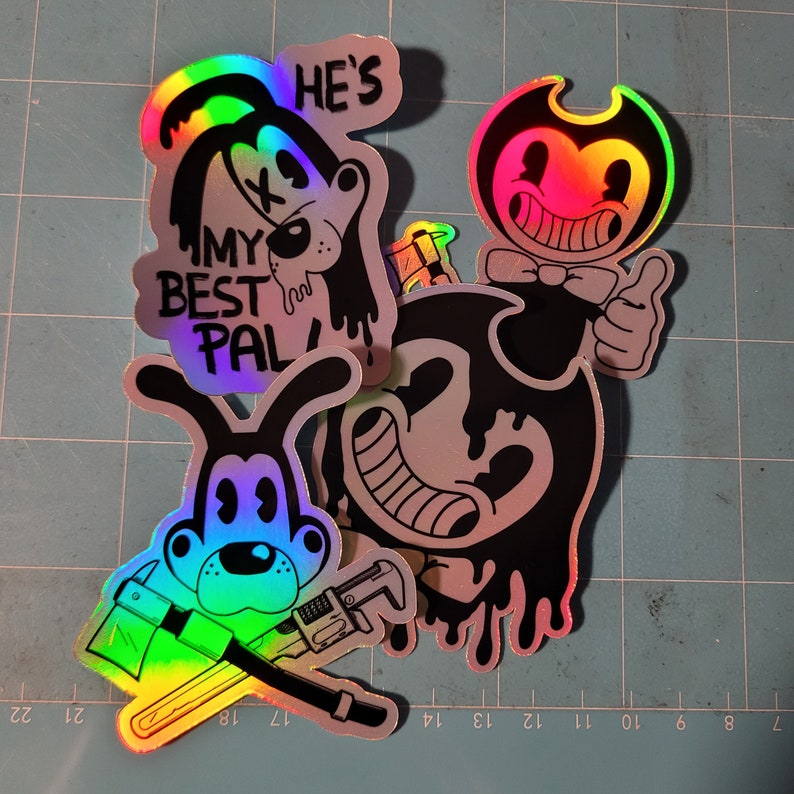 Bendy and the Ink Machine Stickers: Holo Vinyl Decals - Etsy