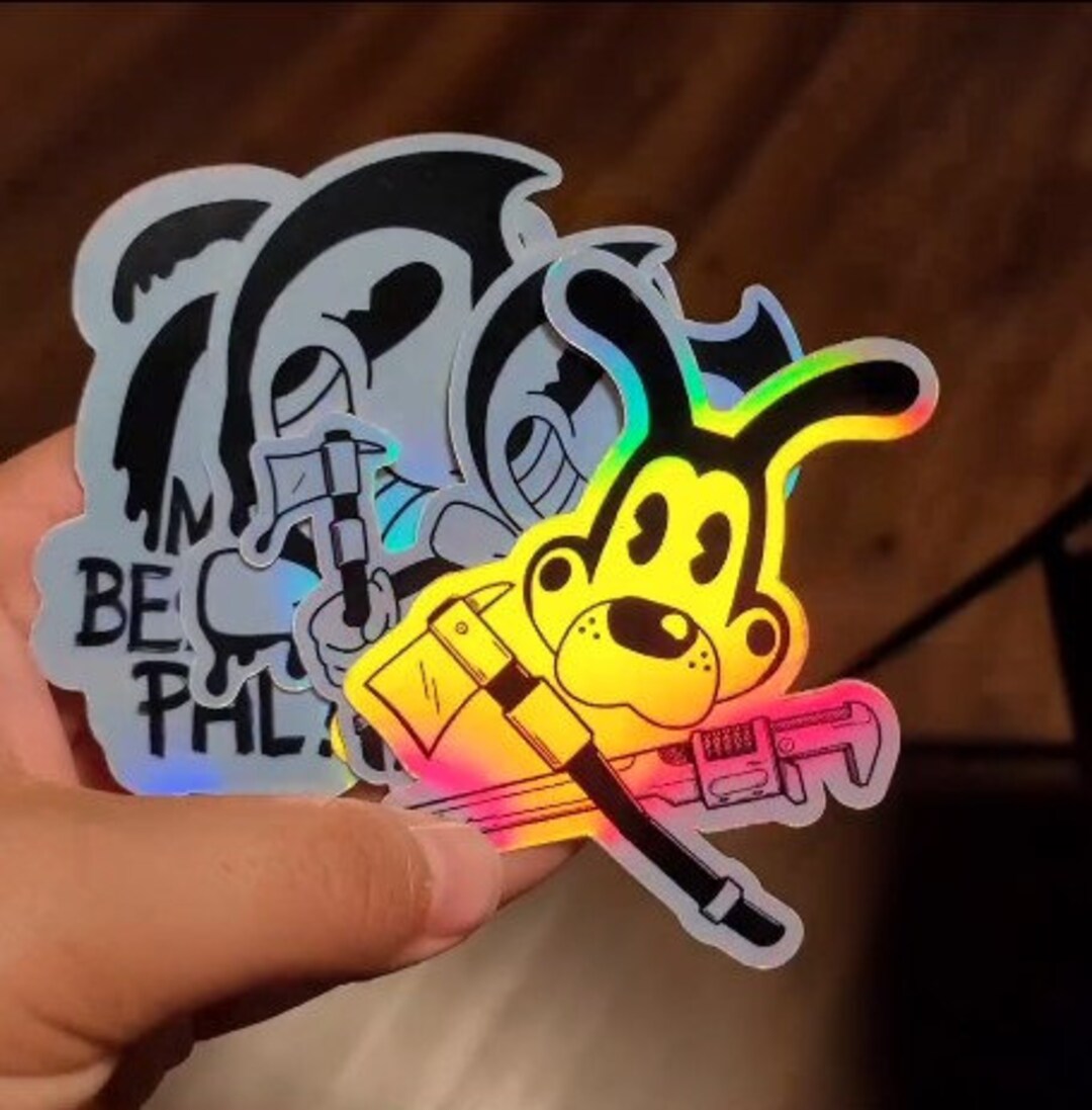 Bendy and the Ink Machine Stickers: Holo Vinyl Decals - Etsy