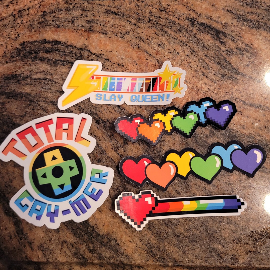 Gamer LGBTQAI+ - Stickers - Pride Month - Slay Queen - Gaymer- Game ...