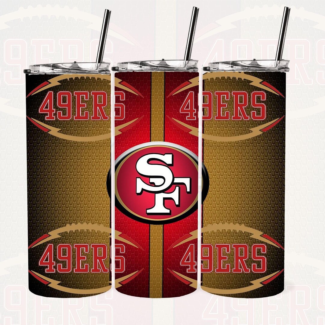 49ers Tumbler Sublimation, Niners Tumbler PNG, San Francisco Tumbler ...