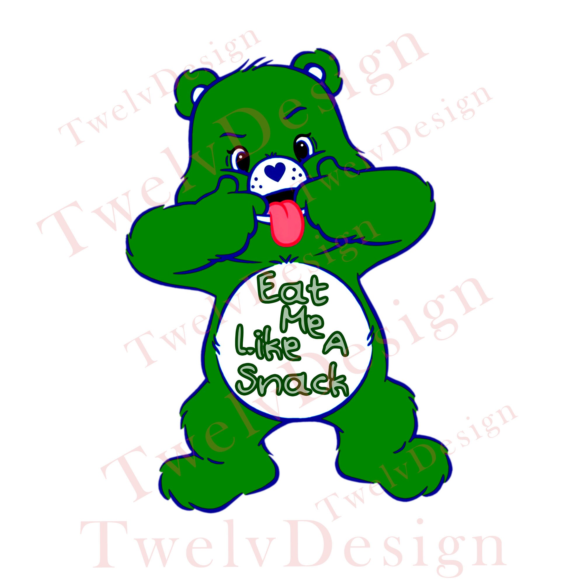 Swear Bear Digital Download, Swear Care Bear Design Download, 6 ...