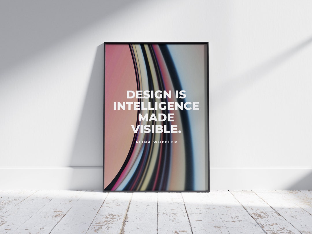 Design Quotation Inspiration Printable Poster - 3D Gradient Series ...