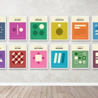 12 Design Principles Poster Bundle - Home Office School Decor ...