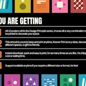12 Design Principles Poster Bundle - Home Office School Decor ...