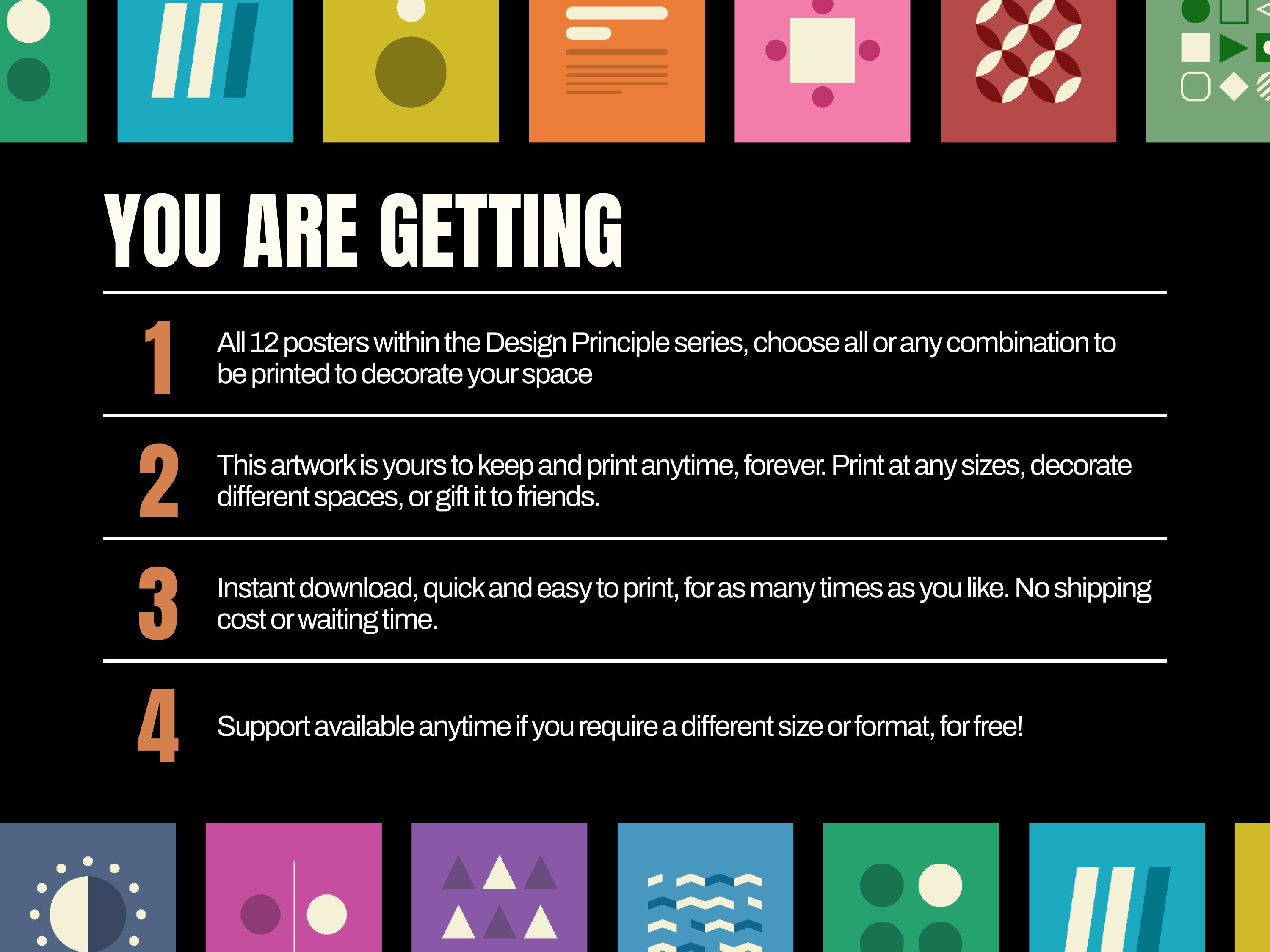 12 Design Principles Poster Bundle - Home Office School Decor ...