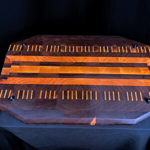 Luxury End Grain Cherry and Walnut Octagon Cutting Board | Elegant End ...