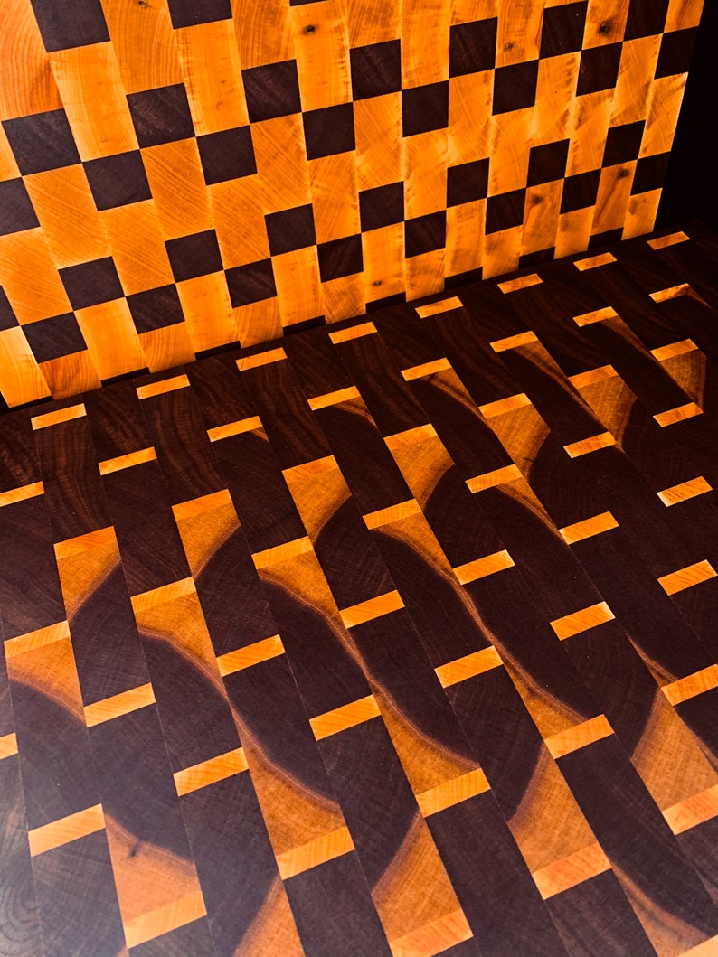 Luxury End Grain Walnut and Cherry Cutting Board | Elegant End Grain ...