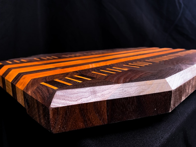 Luxury End Grain Cherry and Walnut Octagon Cutting Board | Elegant End ...
