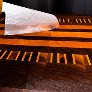 Luxury End Grain Cherry and Walnut Octagon Cutting Board | Elegant End ...
