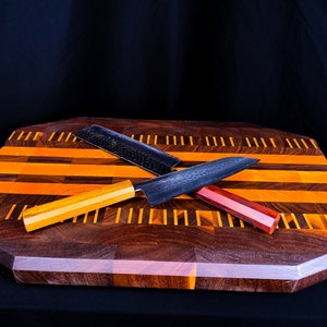 Luxury End Grain Cherry and Walnut Octagon Cutting Board | Elegant End ...