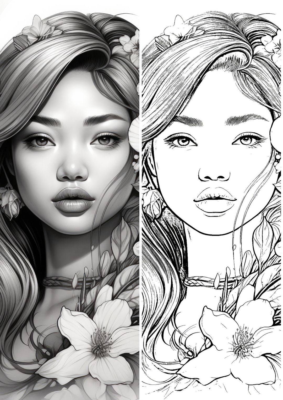 Kimberly Supergrafica Premium Coloring Page Printable Adult Coloring ...