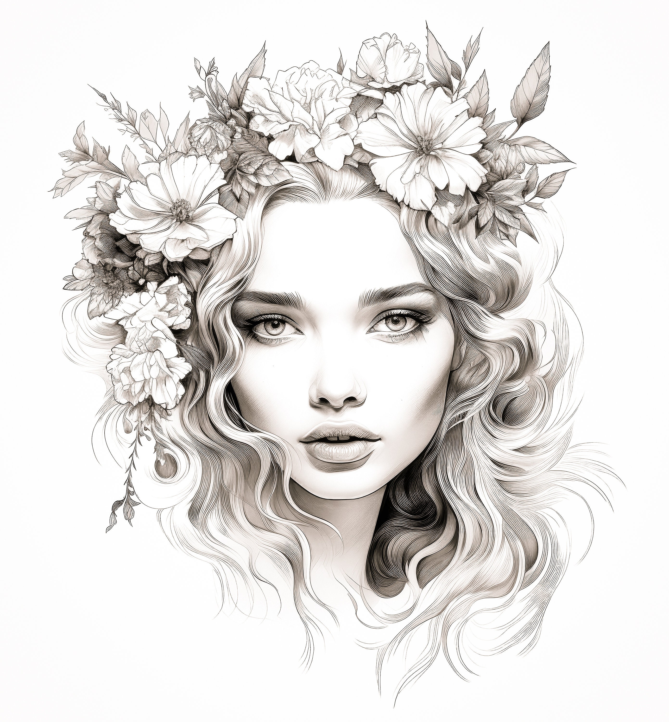 Laura Supergrafica Premium Coloring Page Printable Adult Coloring Pages ...
