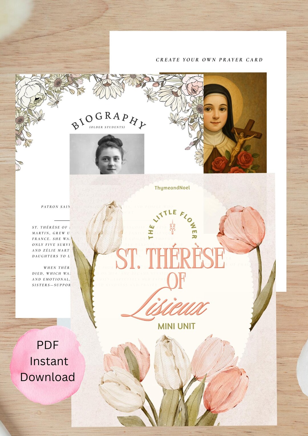 St. Thérèse of Lisieux Mini Unit Study: Catholic Homeschool Printable ...