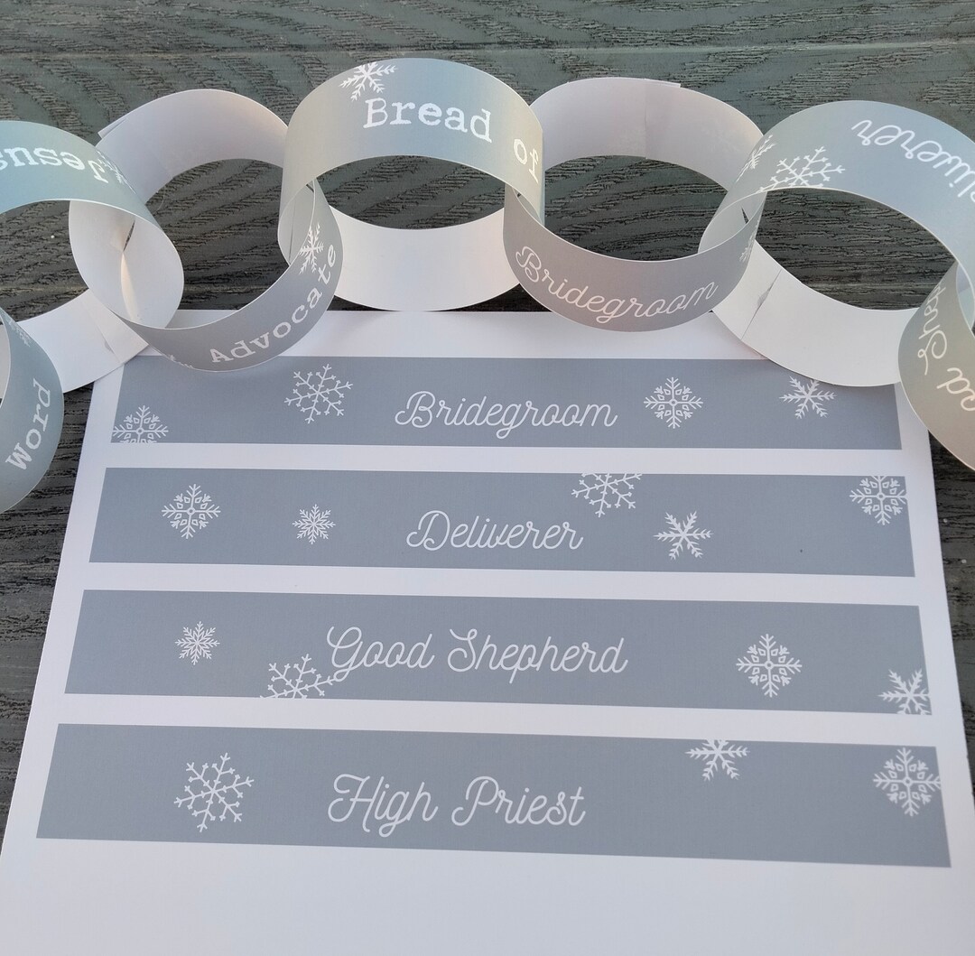 25 Names of Jesus Paper Chain PDF Download - Etsy