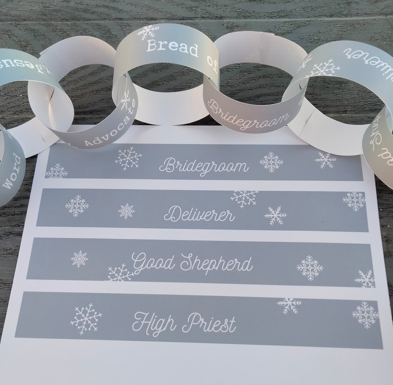Christmas Chain Names of Jesus PDF Download, Advent Count Down ...