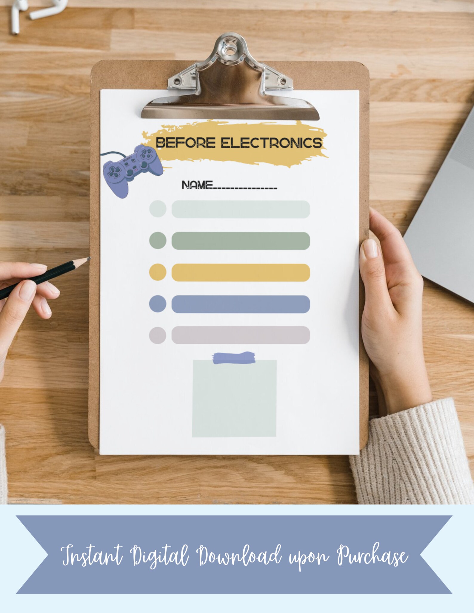 Before Electronics Chore Chart Template (PDF Download) - Etsy