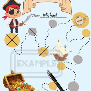 Pirate Reward Chart Girl and Boy Instant Download, Pirate Potty Chart ...
