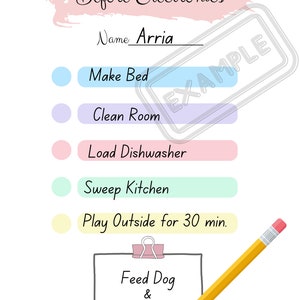 Before Electronics Chore Chart: Printable Reward Chart (PDF Download ...