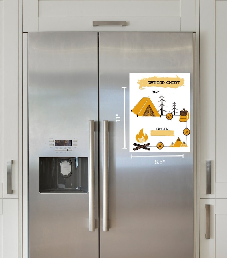 Camping Themed Reward Chart, Toddler Reward Chart, Behavior Reward ...